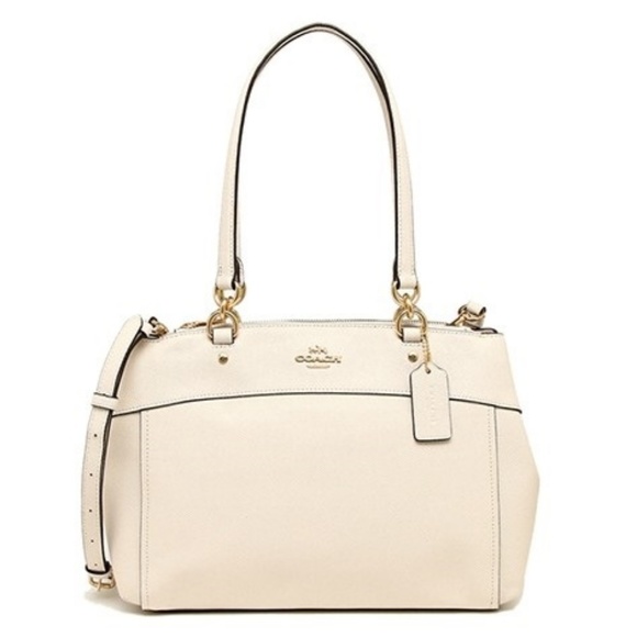 Coach | Bags | Nwt Coach Brooke Leather Tote Crossbody Chalk | Poshmark